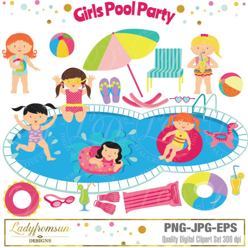 Clipart Happy Summer Party
