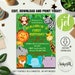 Jungle Friends Digital Papers, Safari Jungle Animal Digital ...