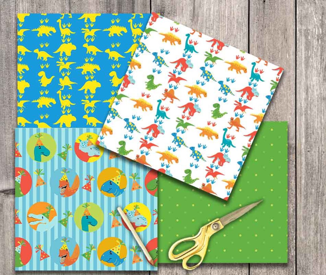 Dinosaurs ,digital Paper Pack, Dinosaur Background, Boy Dinosaur, Cute ...