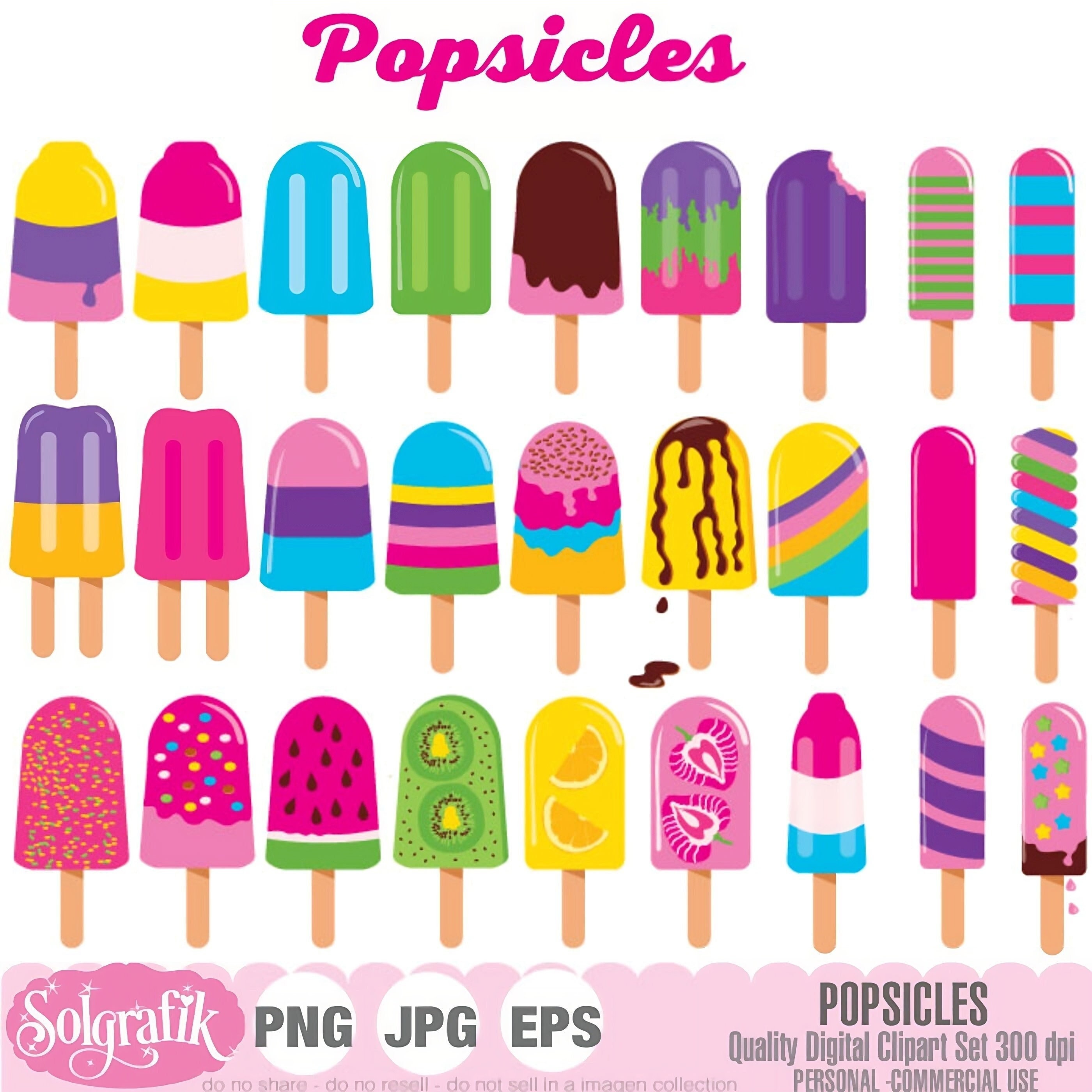 Popsicles Clipart, Ice Pop Clipart Clip Art, Summer, Ice Cream Clipart ...