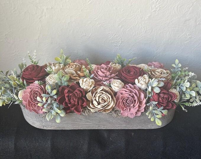 Wood Flower Arrangement, Centerpiece - Etsy