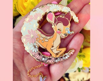 Flower Bambi Fantasy Pin Enamel Pin Label Pin Disney - Etsy