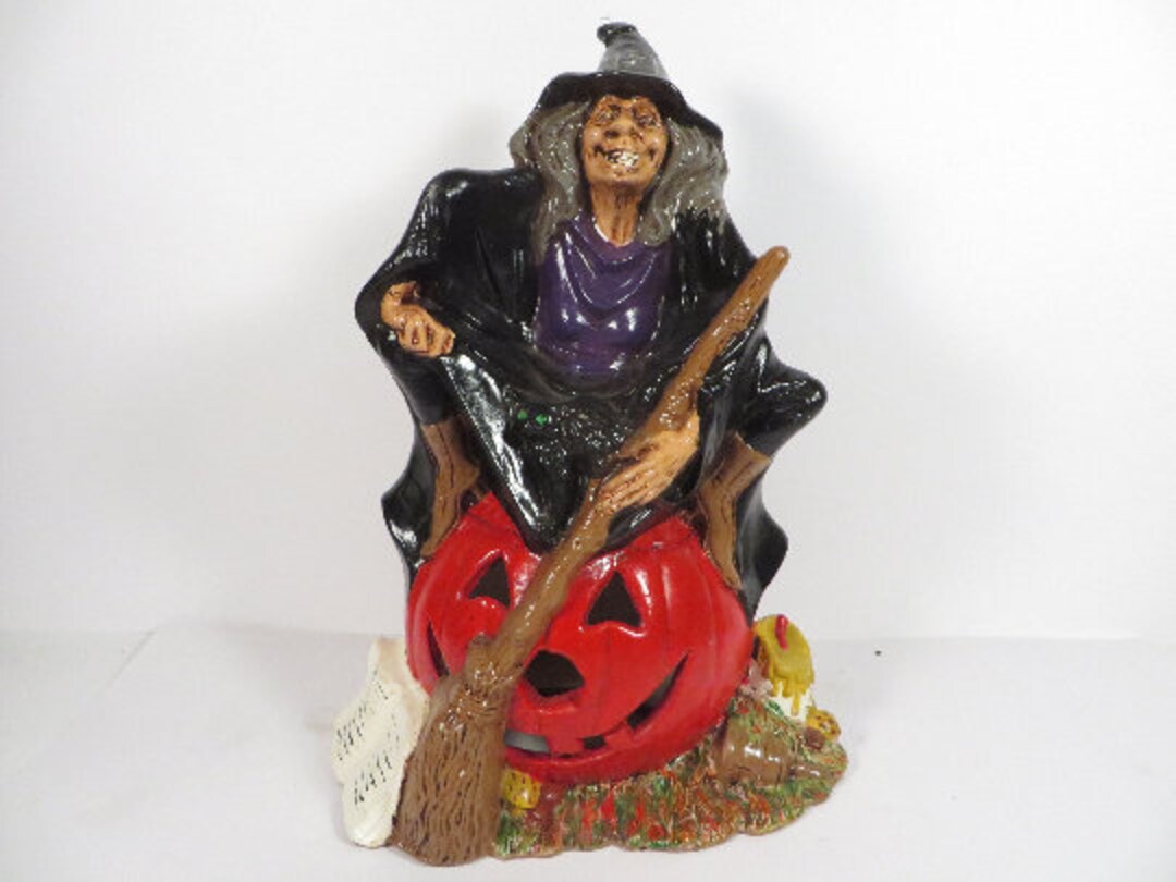 Vintage Halloween Ceramic Witch - Ceramic Halloween Witch and Jack O ...
