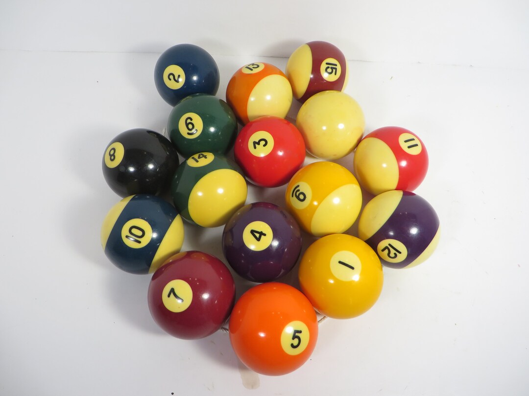 Mid Century Set of 16 Pool Billiard Balls Bakelite Pool Balls - Etsy