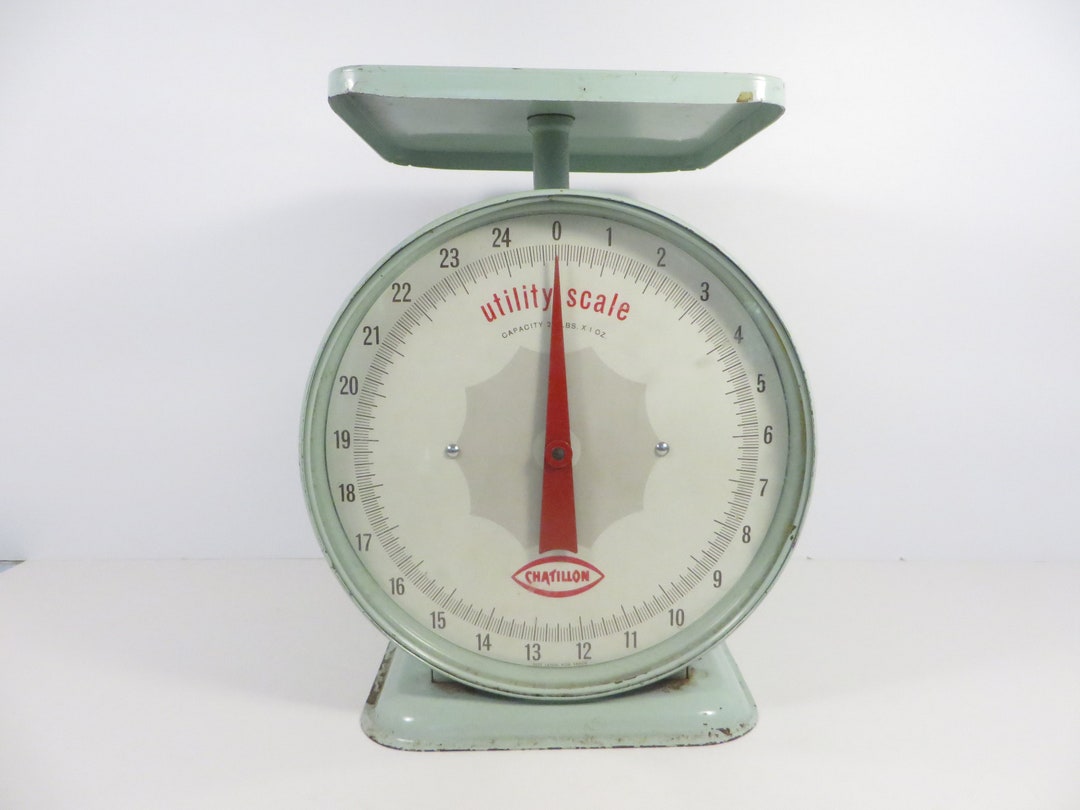 Vintage Green Chatillon Utility Kitchen Scales - Soft Mid Century Green ...