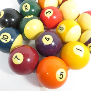 Mid Century Set of 16 Pool Billiard Balls Bakelite Pool Balls - Etsy