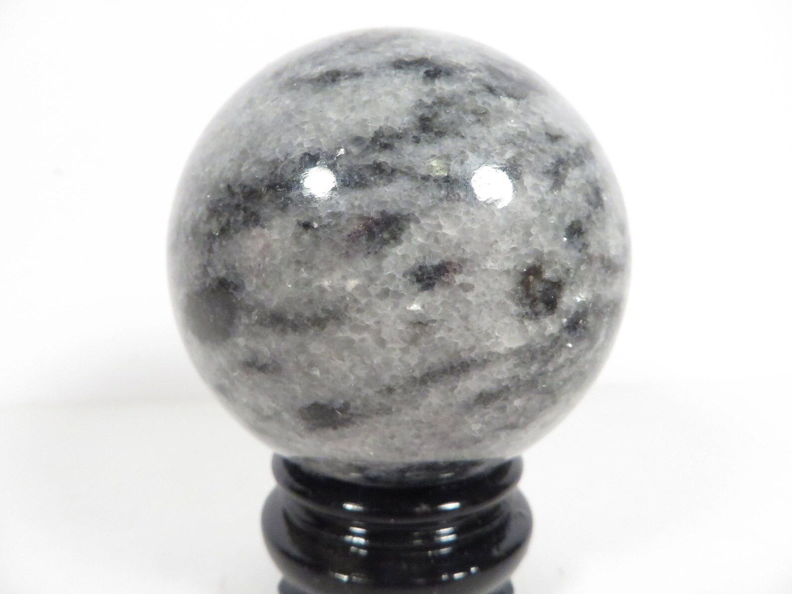 Vintage Small Gray and Black Alabaster Ball Gray Marble | Etsy