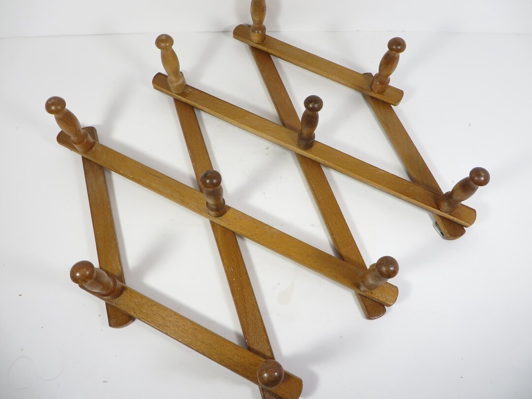 Vintage Accordion Expandable Peg Rack Wood Folding Peg Rack - Etsy
