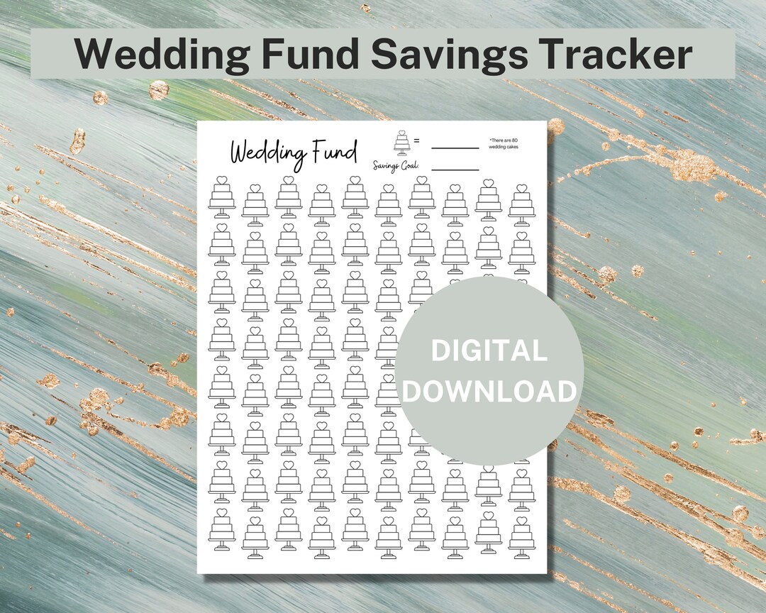 Wedding Fund Tracker Savings Tracker Wedding Planner Money Saving ...