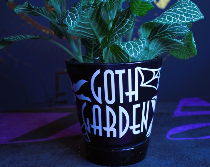 Goth Garden Planter Inside Plant Pot - Etsy