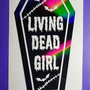 VINYL DECAL- Living Dead Girl Decal for Laptops, Car Windows, Cups ...