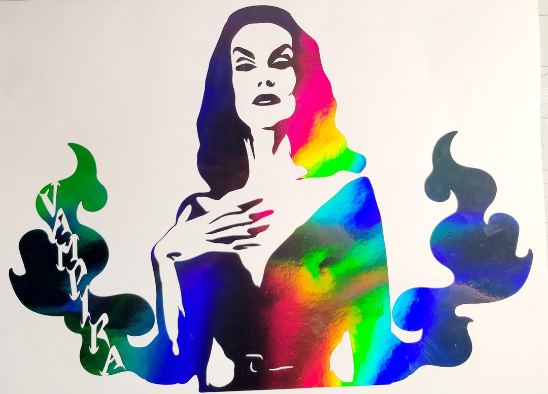 Lady Vamp Holographic Vinyl Decal for Car, Trucks, or Laptops - Etsy