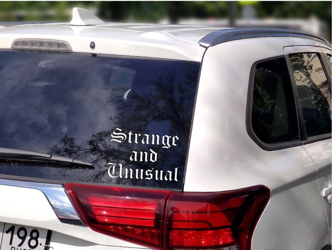 Strange and Unusual Vinyl Decal FREE SHIPPING in US - Etsy