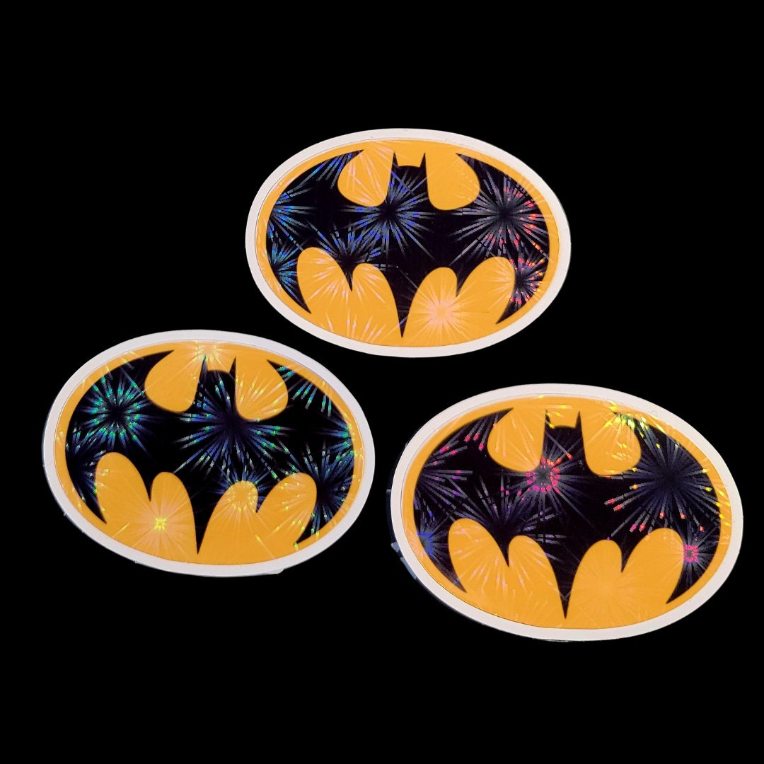 Tim Burton Bat Signal Fan Art Vinyl Waterproof Holographic Stickers Set ...