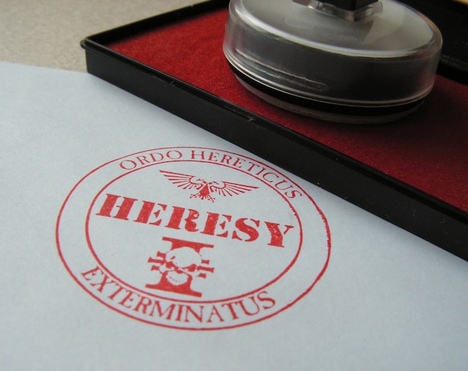 Custom Stamp for Warhammer Fans With Inkpad Included, Heresy - Etsy