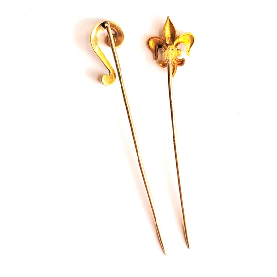 Victorian Stick Pins! Question Mark Fleur de Lis! Buy… - Gem