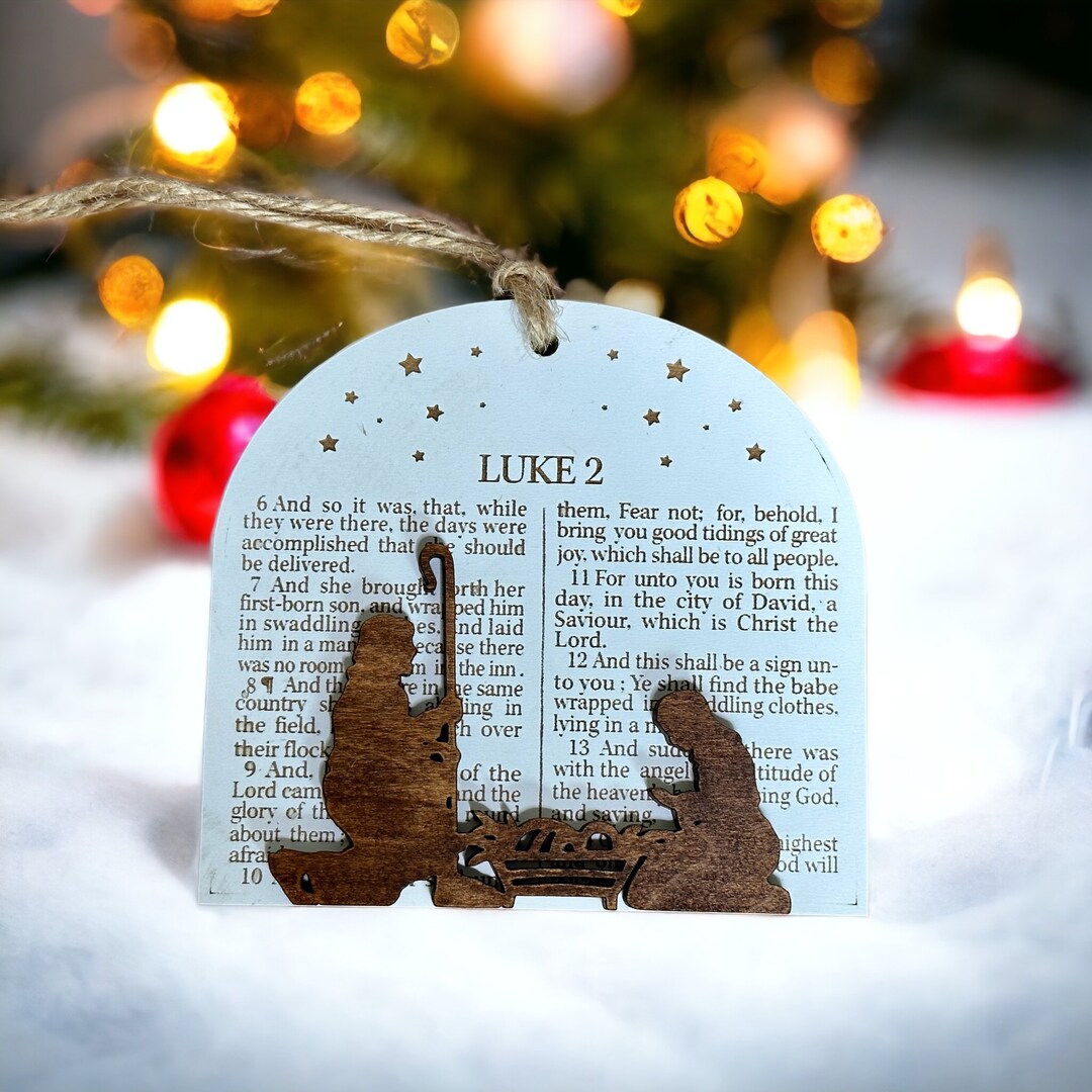 Luke 2 Nativity Scripture Christmas Ornament - Etsy