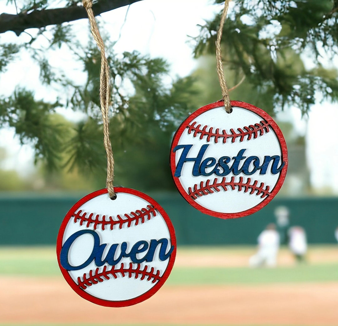 Home Run Hero Personalized Baseball Ornament Customize With Your Name ...