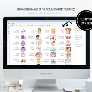 Daily Routine Printable Chart & Cards · Girl Pictures - Etsy