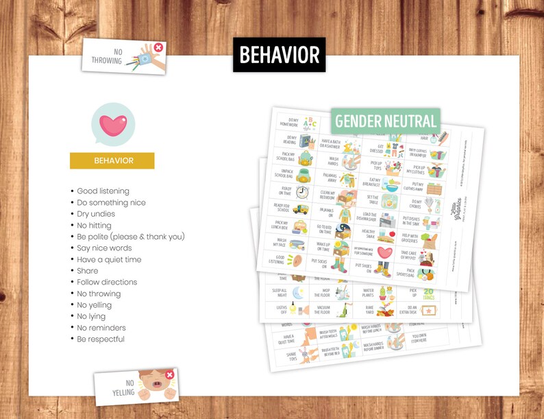 Daily Routine Printable Chart & Cards - Etsy