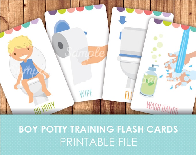 Potty Training Flash Cards / Potty Trainin Schedule / Toilet Training ...