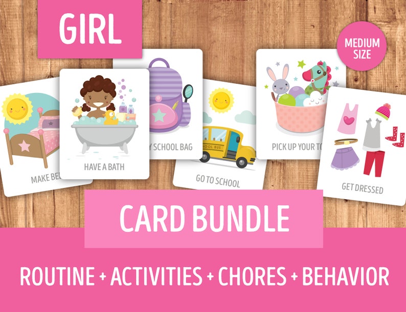 Chore Cards + Routine Cards + Activity Cards + Behavior Cards Bundle - Etsy