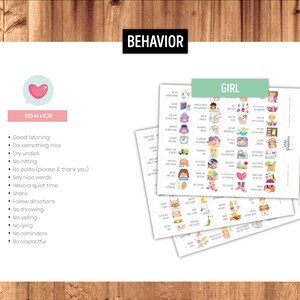 Chore Chart, Reward Chart or Routine Chart + Chores, Behavior & Routine ...