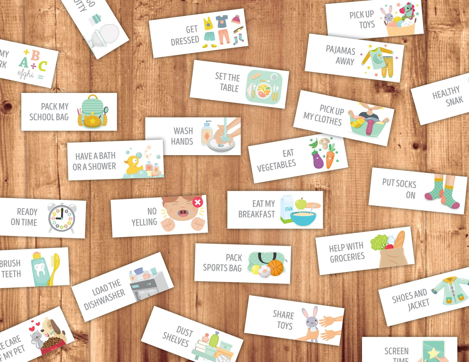 To Do Chart for Kids Daily Routine Printable Chart & Cards | Etsy Australia