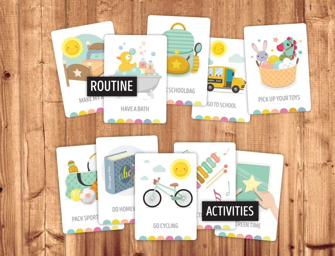 Chore Cards Routine Cards Activity Cards Behavior Cards - Etsy