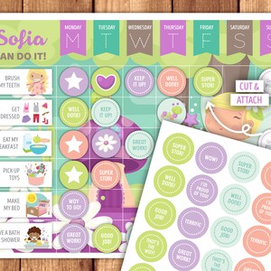 Chore Chart, Reward Chart or Routine Chart + Chores, Behavior & Routine ...
