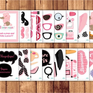 Paris Photo Booth Props and Signs - Etsy