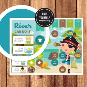 Chore Chart, Reward Chart or Routine Chart + Chores, Behavior & Routine ...