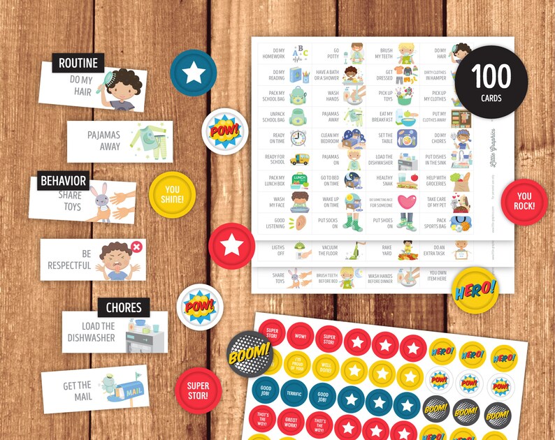 Chore Chart Reward Chart or Routine Chart Chores Behavior | Etsy