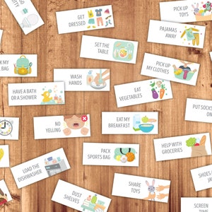 Daily Routine Printable Chart & Cards - Etsy