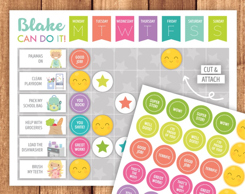 Chore Chart Reward Chart or Routine Chart Chores Behavior - Etsy