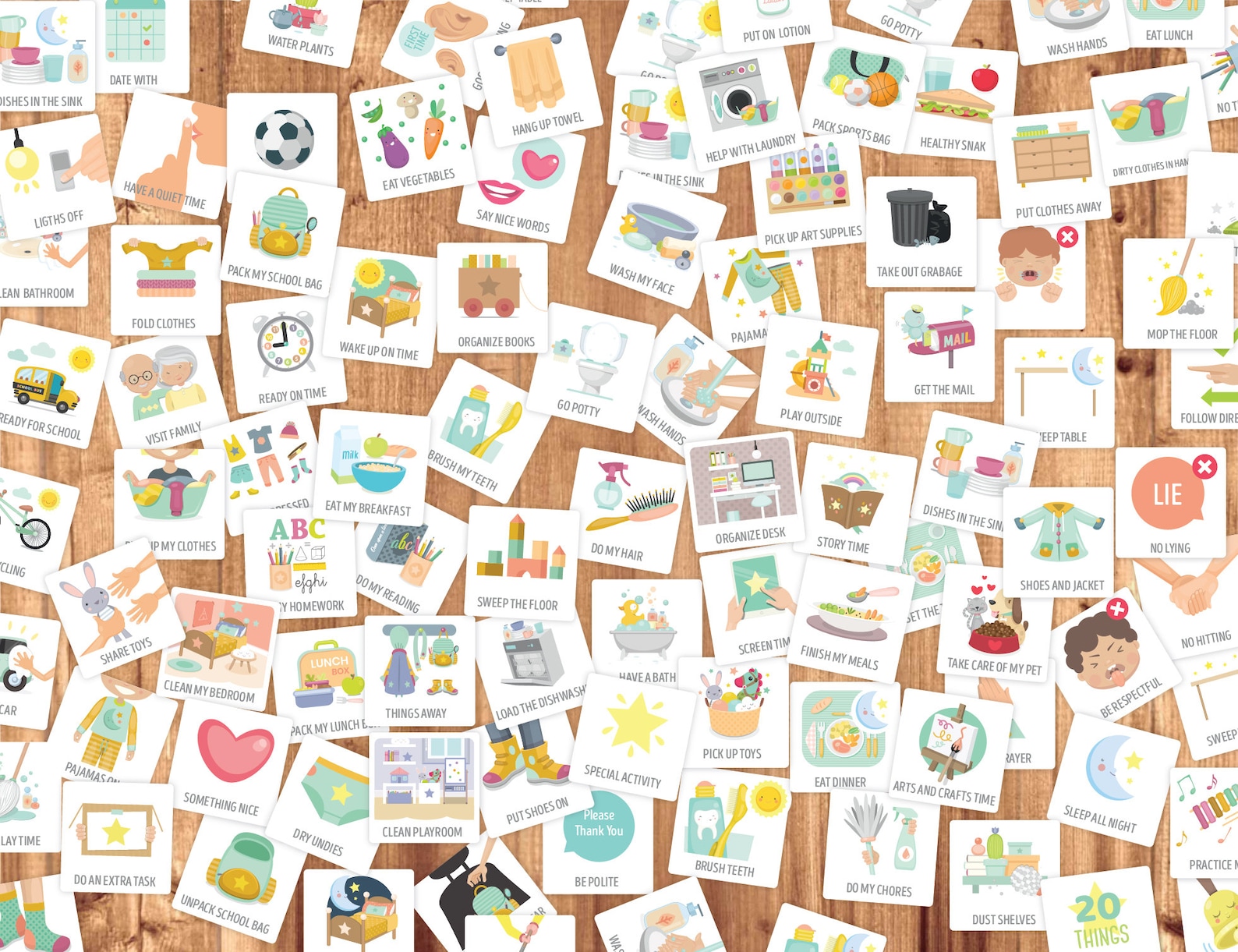 Daily Routine Printable Chart & Cards Girl Pictures - Etsy