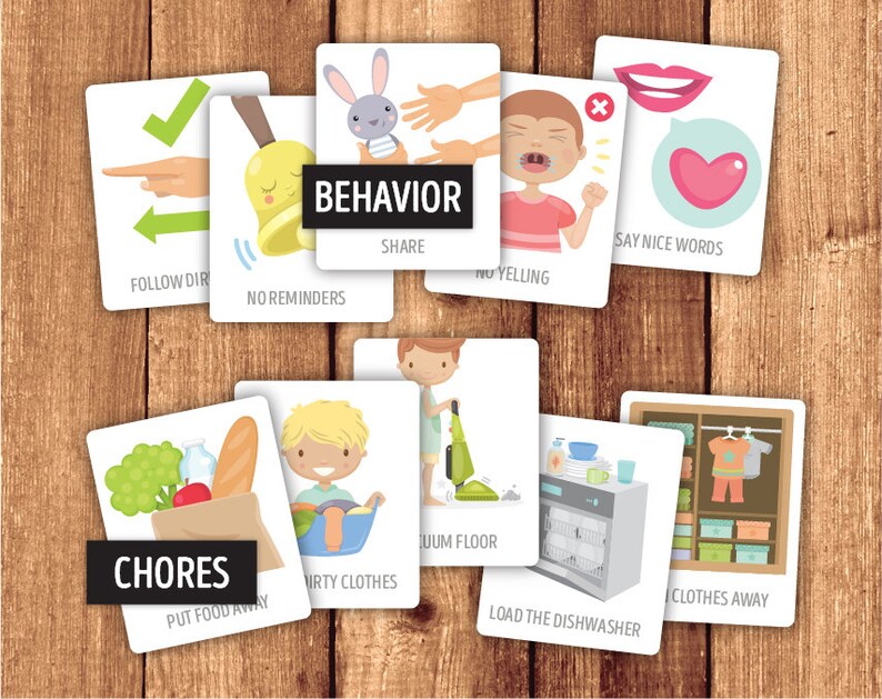 Chore Cards + Routine Cards + Activity Cards + Behavior Cards Bundle - Etsy