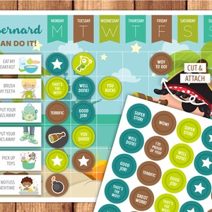 Chore Chart, Reward Chart or Routine Chart + Chores, Behavior & Routine ...