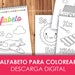 Printable Spanish Alphabet Coloring Pages - Etsy