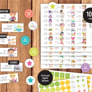 Chore Chart, Reward Chart or Routine Chart + Chores, Behavior & Routine ...