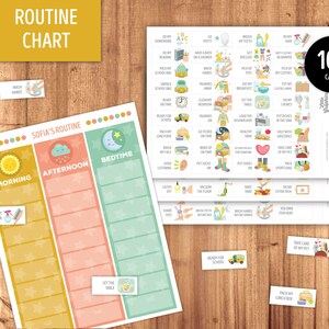 Daily Routine Printable Chart & Cards - Etsy