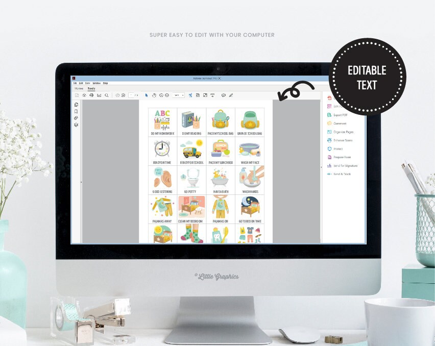 Daily Routine Printable Chart & Cards - Etsy Canada