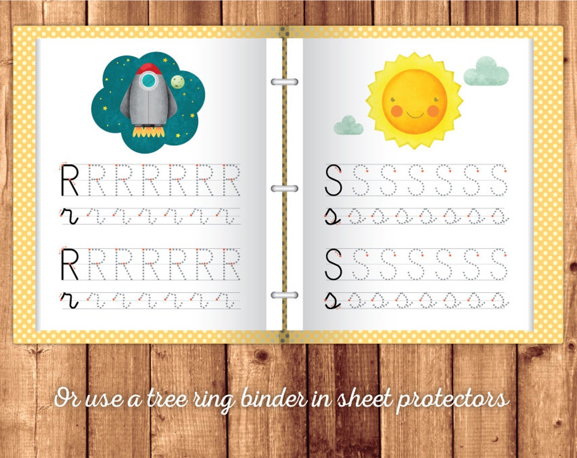 Alphabet Tracing Letters Printabe Pages Alphabet Activities - Etsy