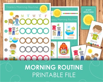 Printable Bedtime Routine Checklist Daily Schedule / Children | Etsy