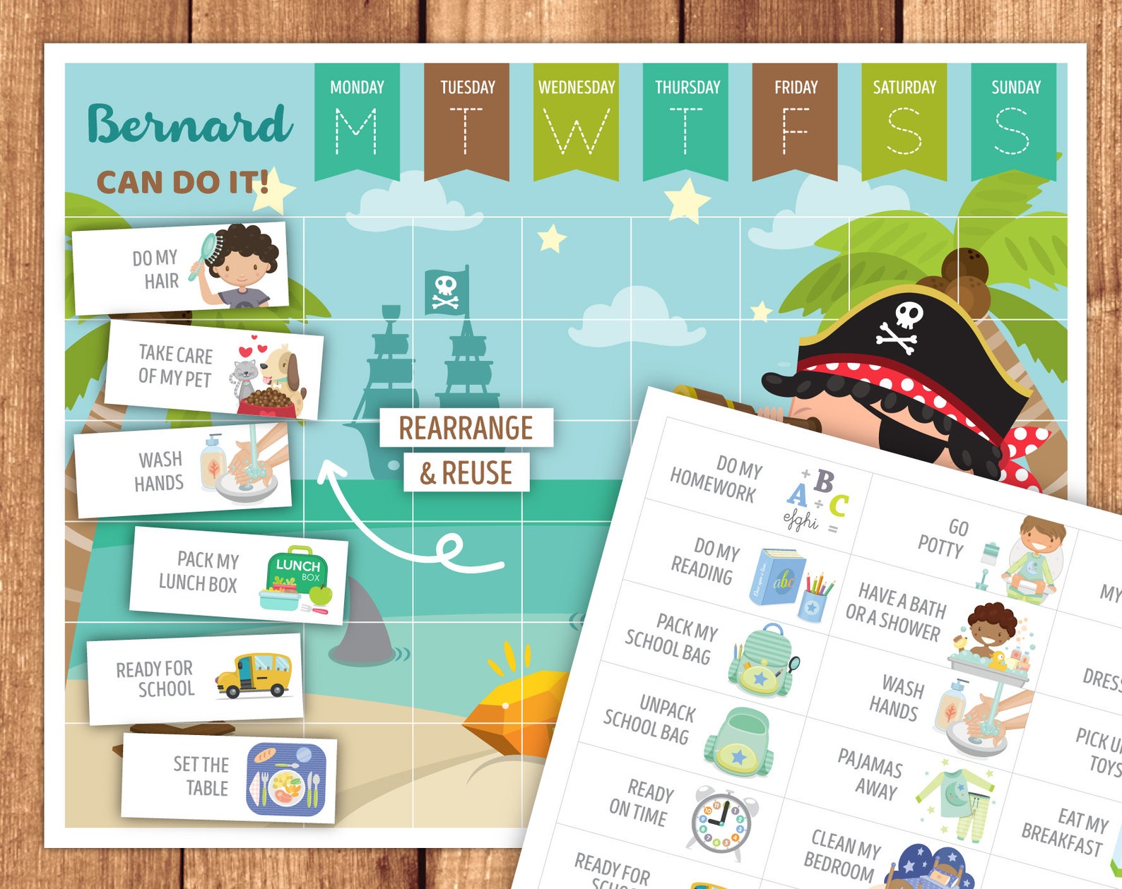 Chore Chart Reward Chart or Routine Chart Chores Behavior - Etsy