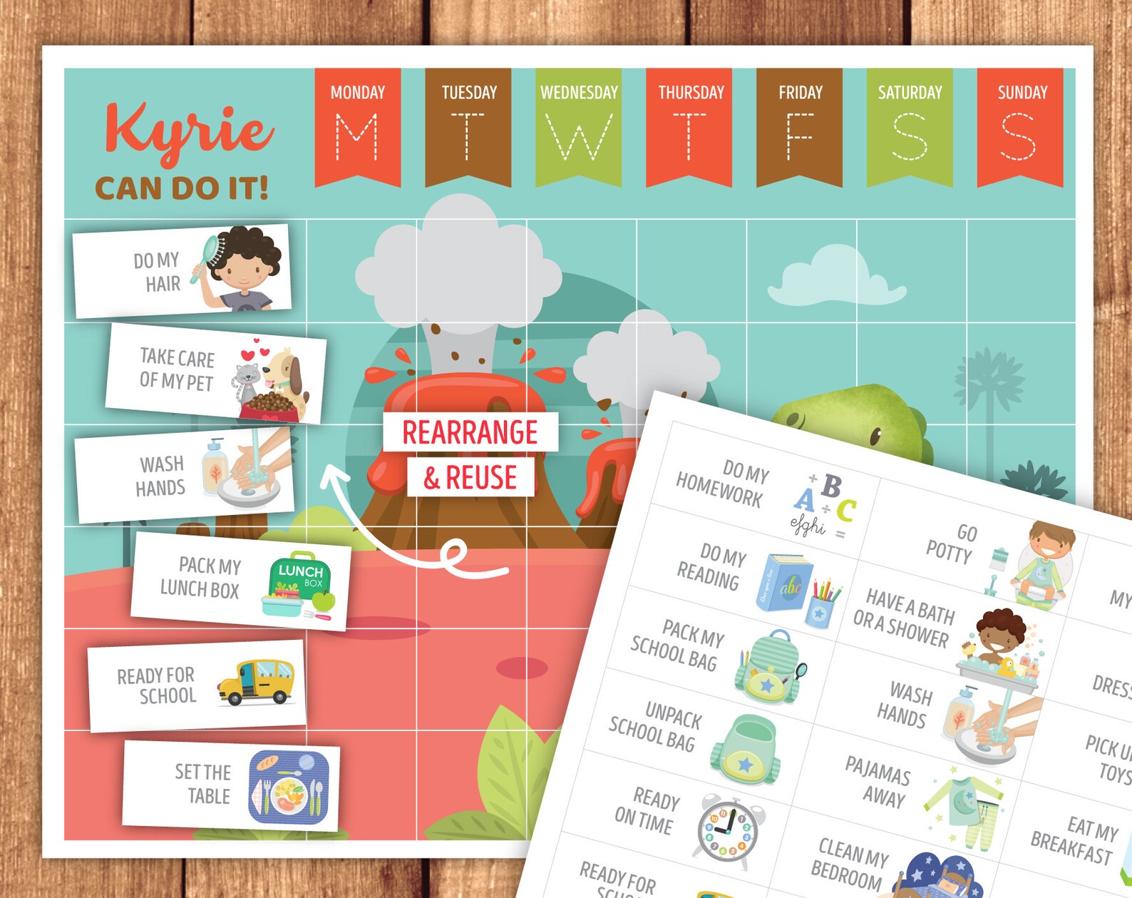 Chore Chart Reward Chart or Routine Chart Chores Behavior | Etsy