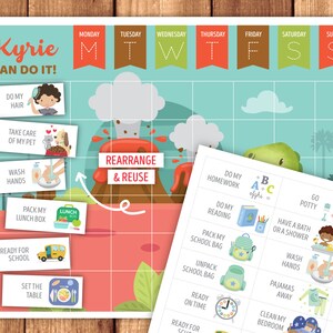 Chore Chart, Reward Chart or Routine Chart + Chores, Behavior & Routine ...