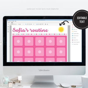 Daily Routine Printable Chart & Cards · Girl Pictures - Etsy