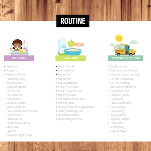 Chore Chart Reward Chart or Routine Chart Chores Behavior - Etsy