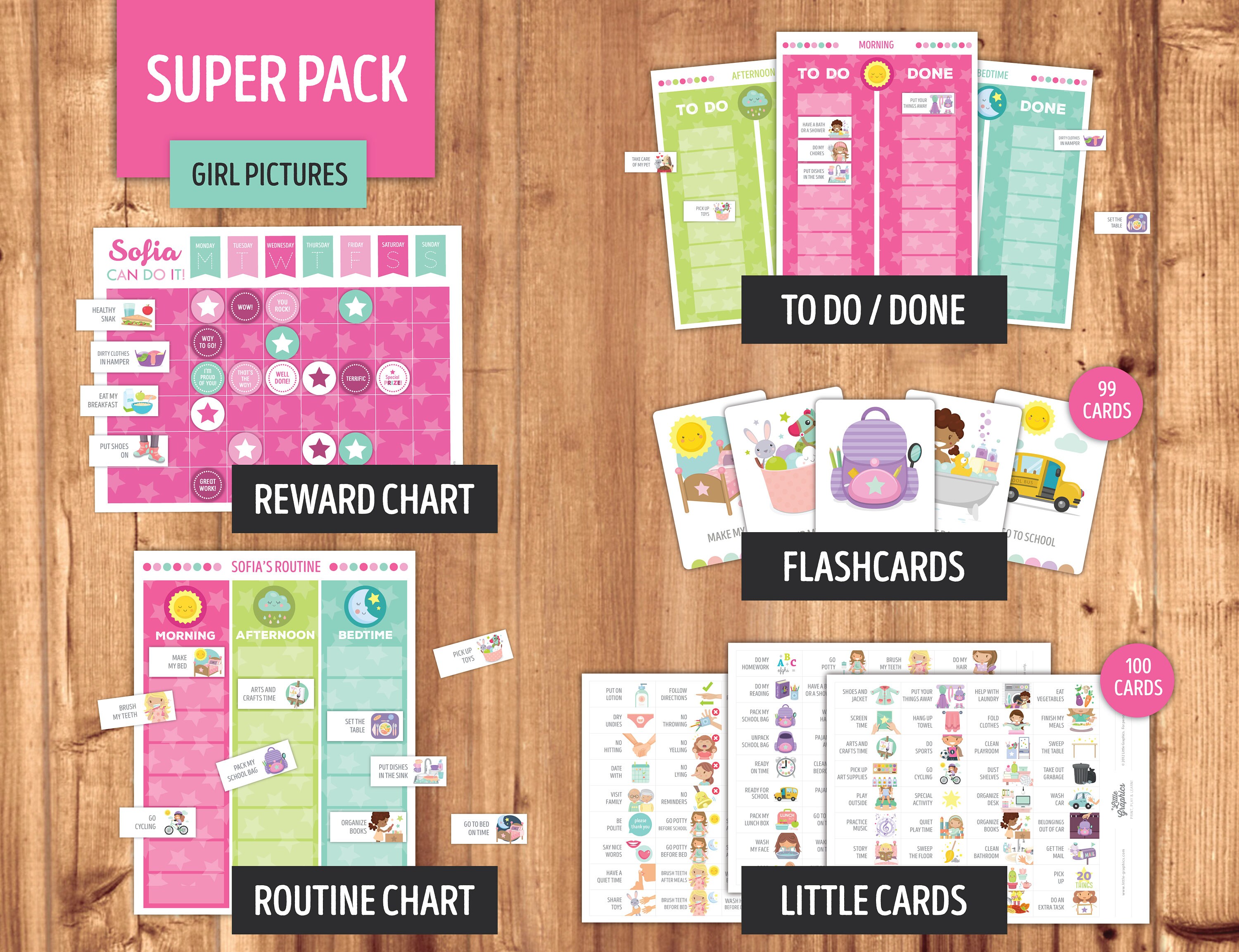 Chore Flashcards Behavior Chart Routine Chart - Etsy